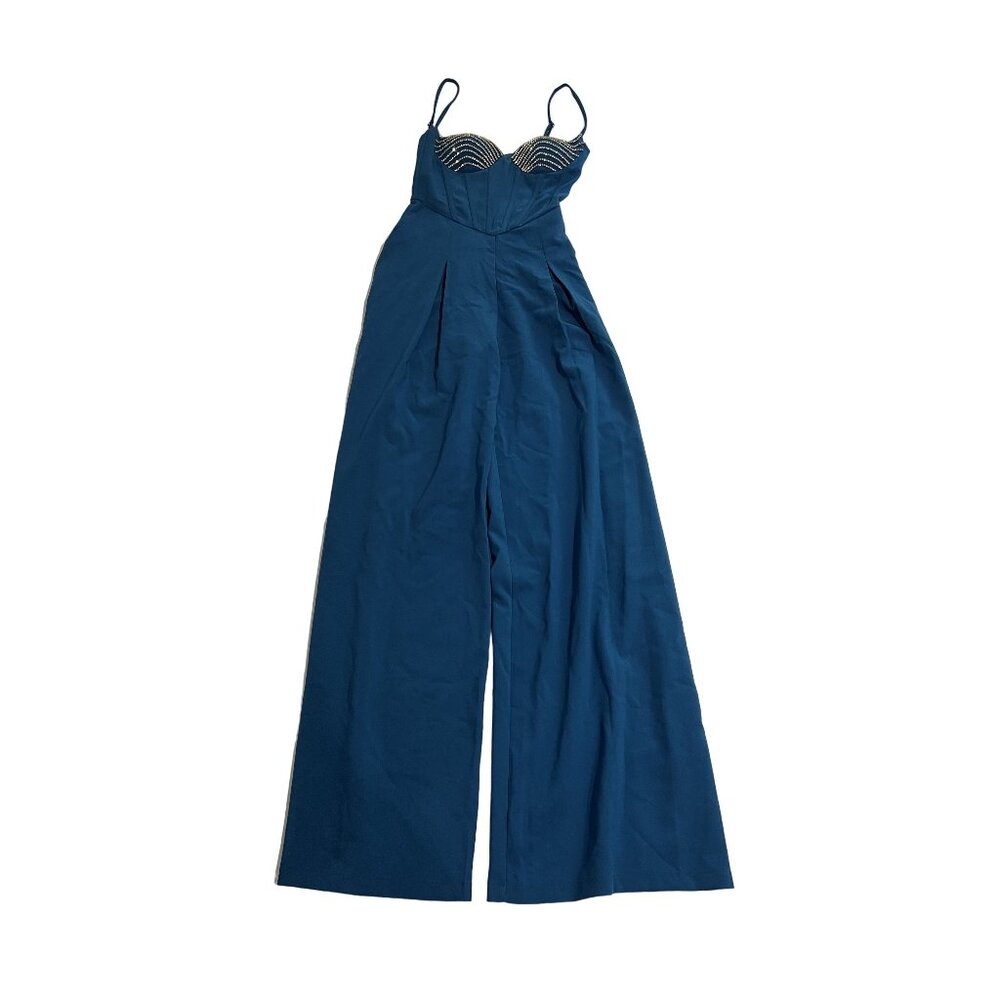Miss Circle Wanessa Jumpsuit In Blue - Gem